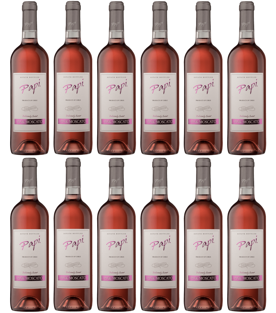 Pink Moscato 3 Pack - Demi Sec - The Fun Starts With Papi | Papi Wines