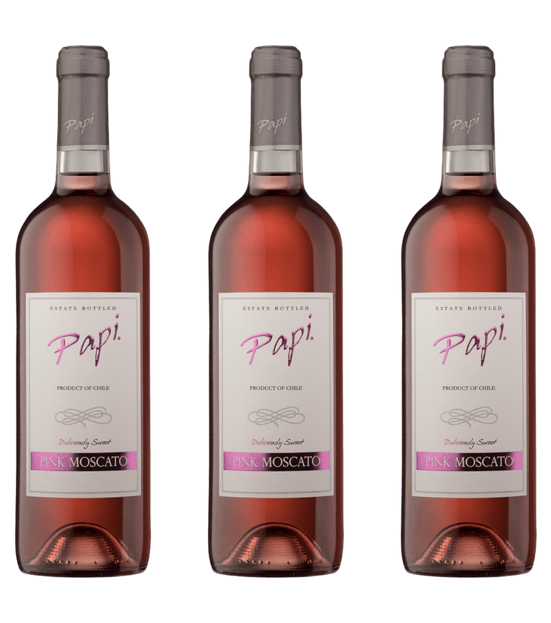 Pink Moscato 3 Pack - Demi Sec - The Fun Starts With Papi | Papi Wines